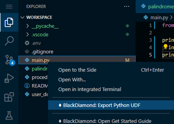 Write a Python UDF for Snowflake with BlackDiamond Studio Write a Python UDF for Snowflake with BlackDiamond Studio