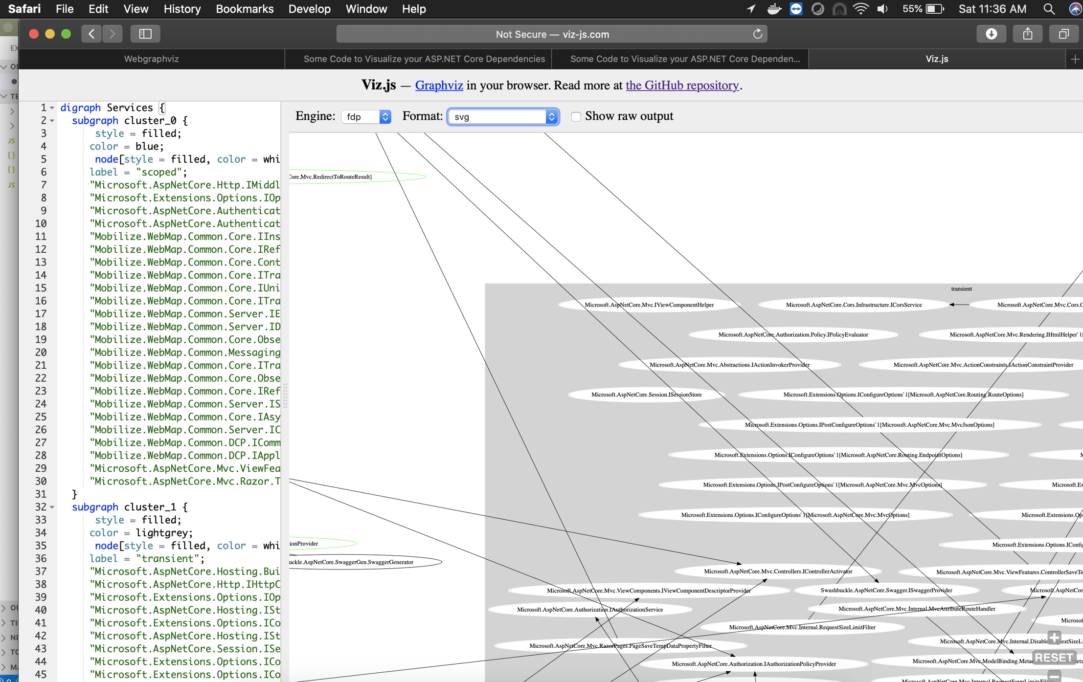 Visualize DI dependencies in ASP.NET Core DI Container. Visualize DI dependencies in ASP.NET Core DI Container.